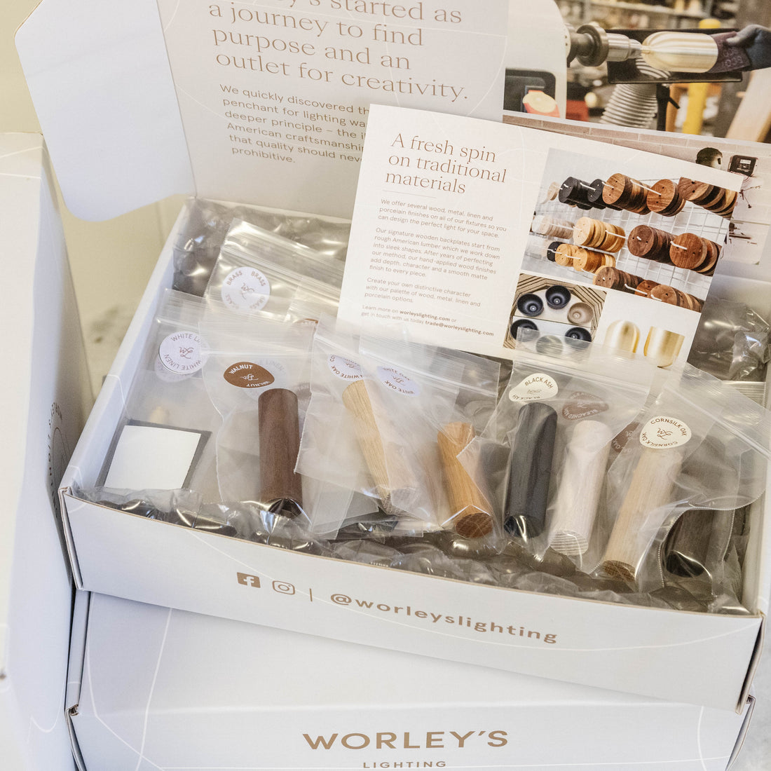Finishes Sample Box – Worley's Lighting